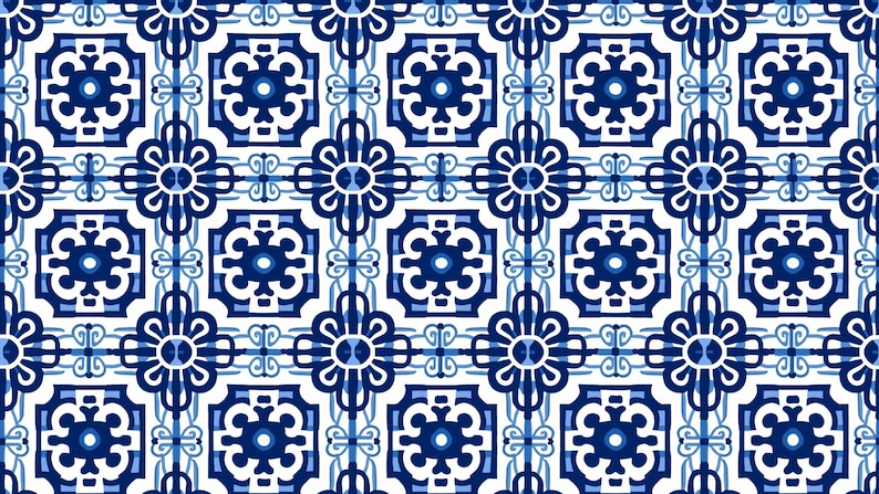 Greek Tile Style Seamless Patterns - 10 High-resolution Mediterranean ...