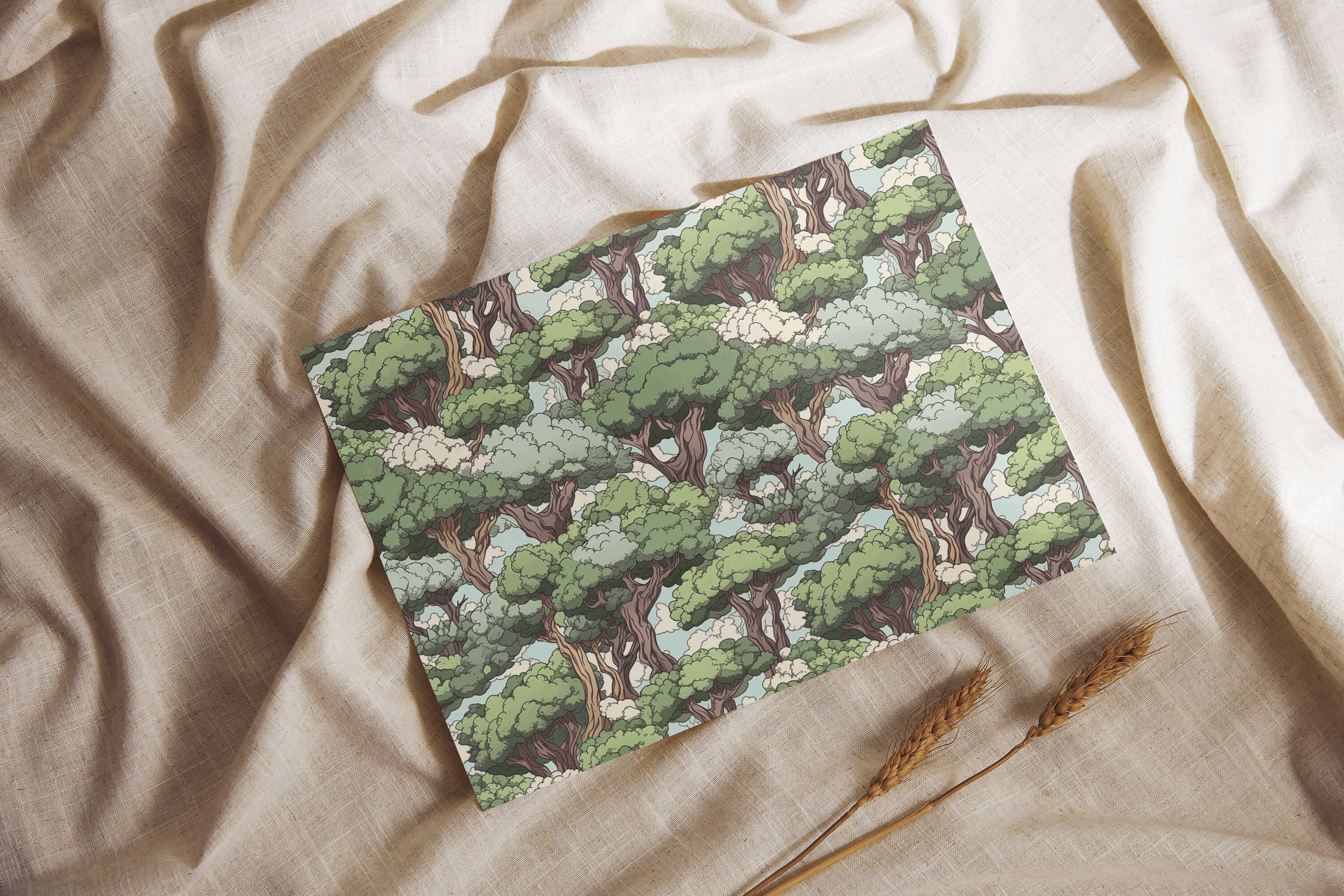 Anime-style Tree Canopy Patterns Bundle #1: 4 Unique Designs for ...