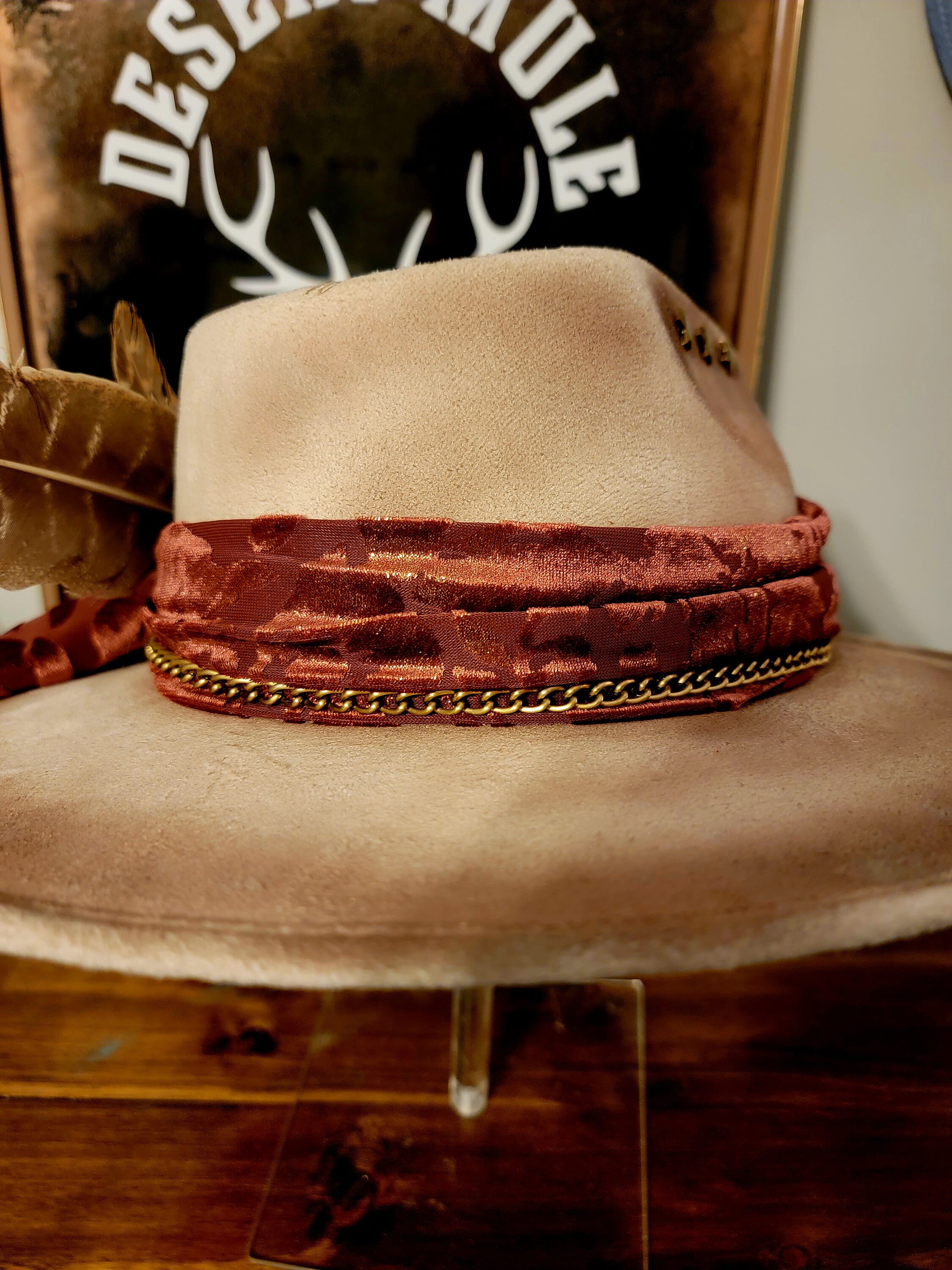 Custom Cream Rose Gold Western Rancher Hat - Etsy