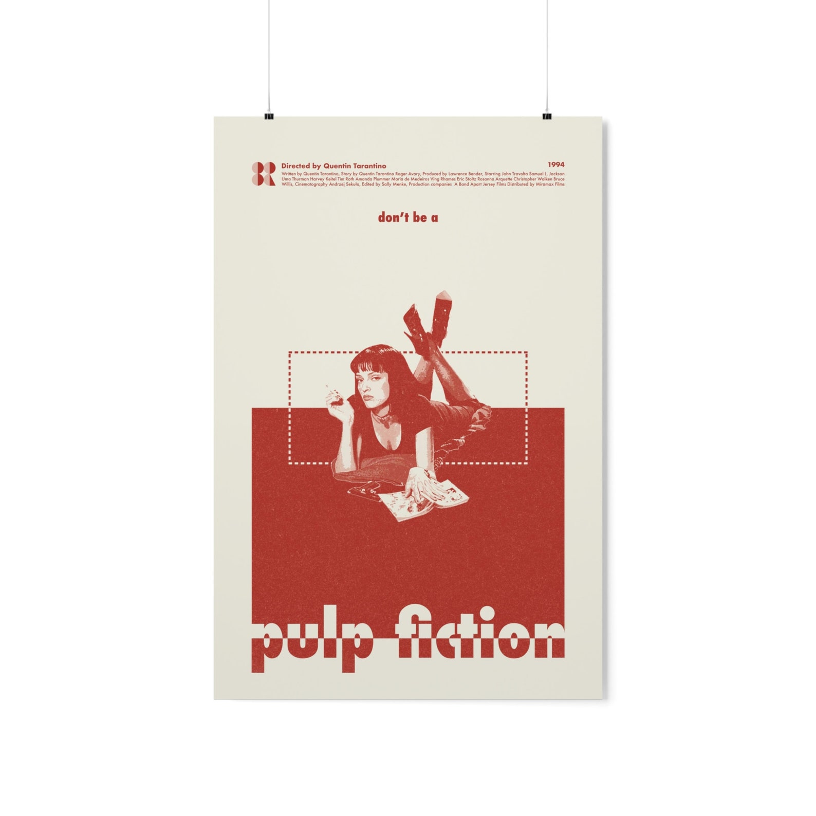 PULP FICTION Movie Poster , Film Poster, Minimalist Poster, Pulp ...
