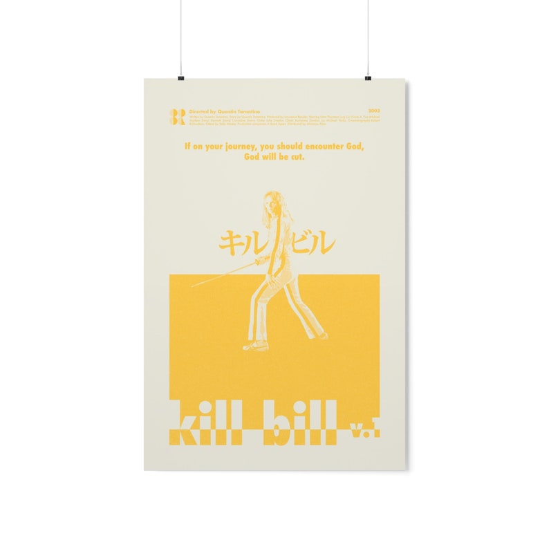 KILL BILL Movie Poster , Film Poster, Minimalist Poster, Kill Bill ...