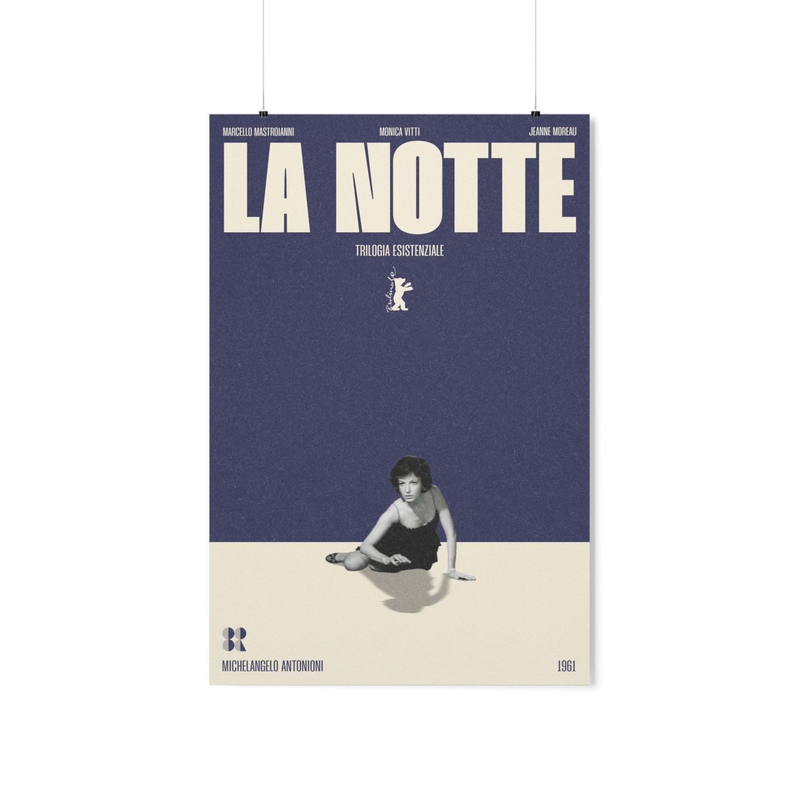 LA NOTTE Movie Poster, Film Poster, Minimalist Poster, La Notte Poster ...