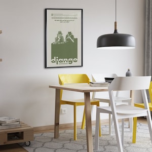 DJANGO UNCHAINED Movie Poster , Film Poster, Minimalist Poster, Django ...