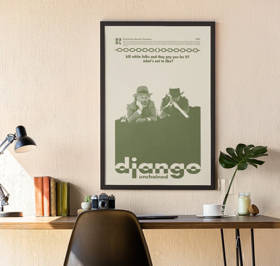 DJANGO UNCHAINED Movie Poster , Film Poster, Minimalist Poster, Django ...