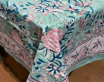 Indian Block Print Multi Colour Vintage Style Floral Hand Block Print ...