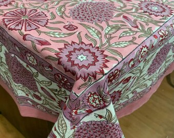 Indian Block Print Multi Colour Vintage Style Floral Hand Block Print ...