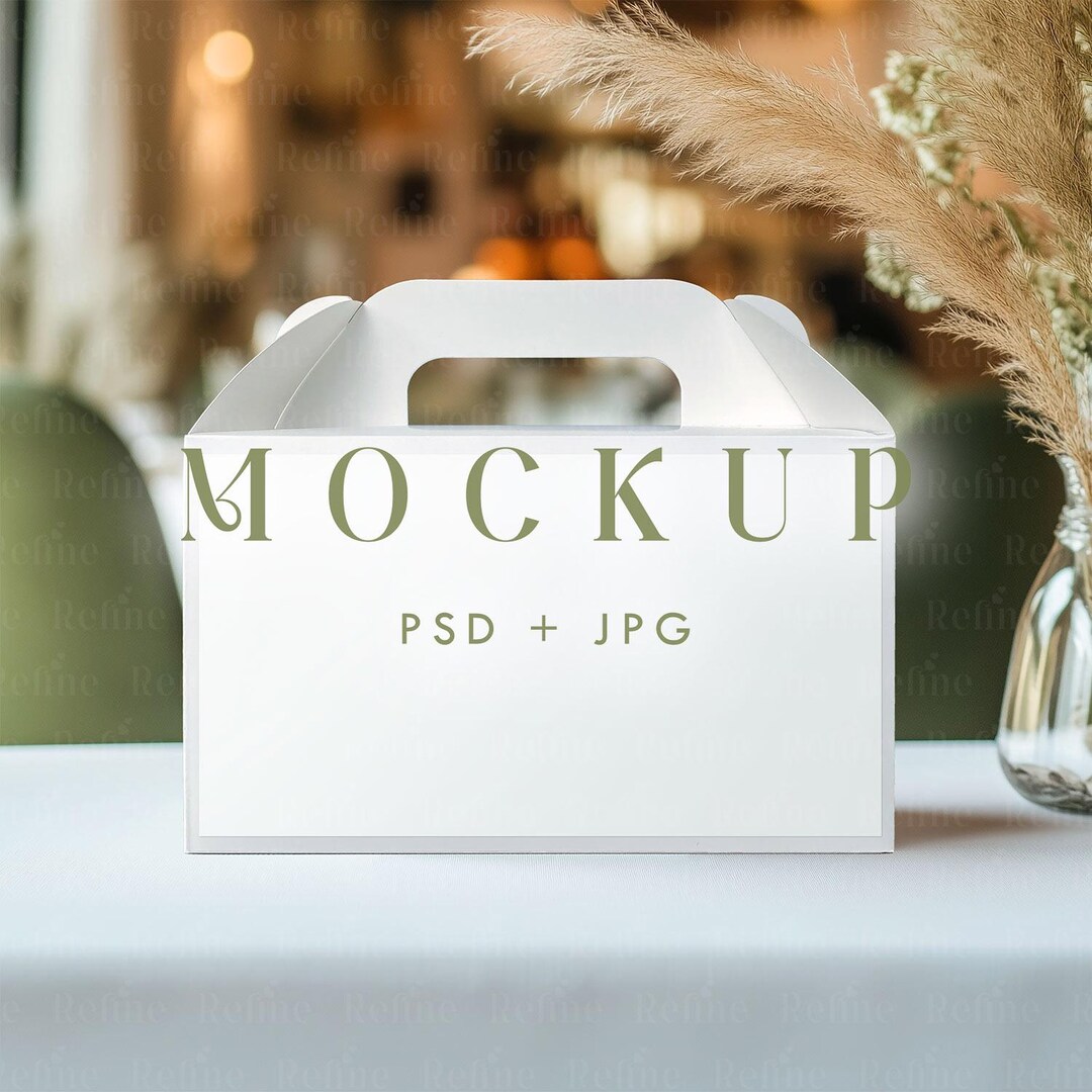 Gable Box Mockup PSD, Gable Box Label Mock Up, Thank You Label Mockup ...