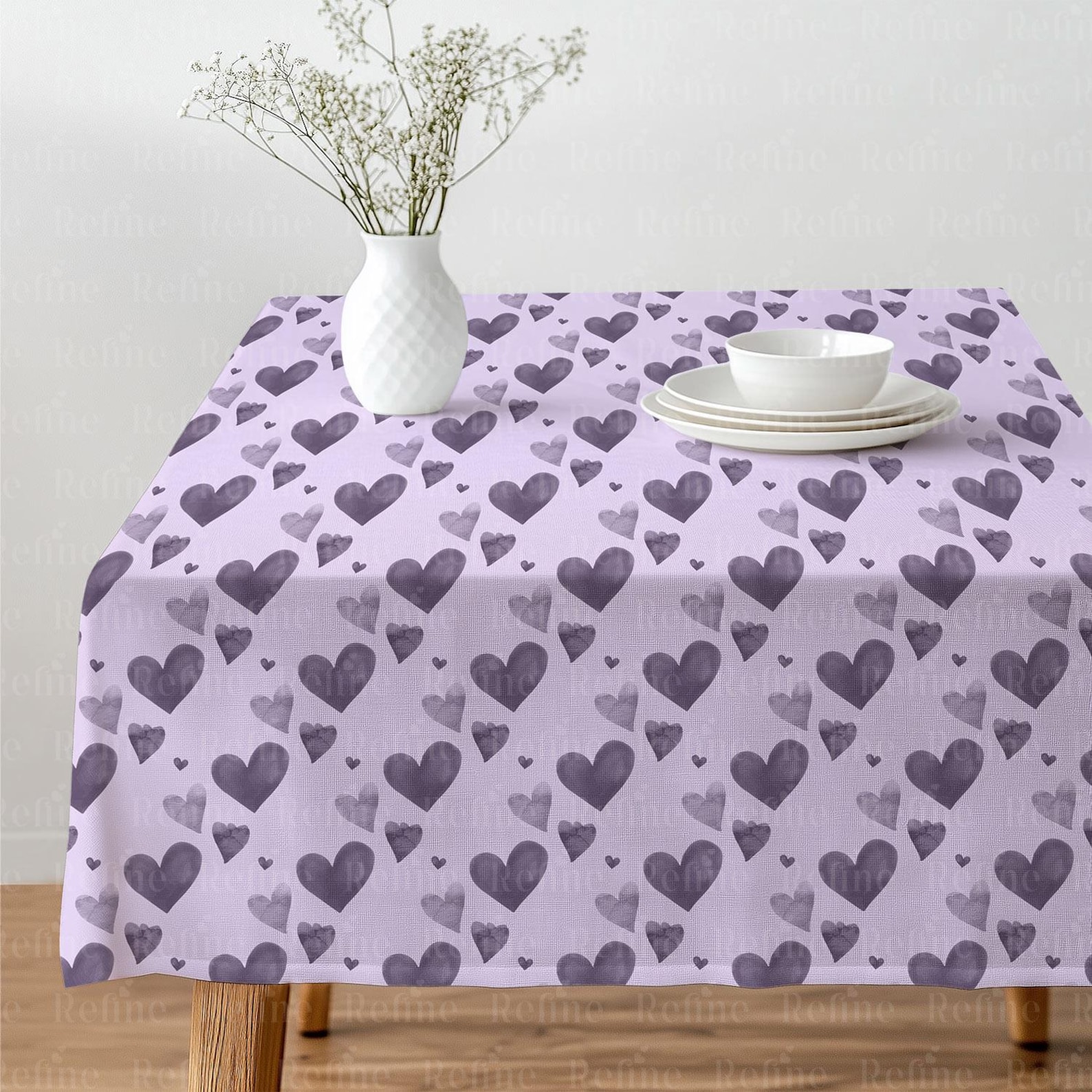Tablecloth Mockup, Textile Fabric Mockup PSD, Kitchen Table Mockup ...