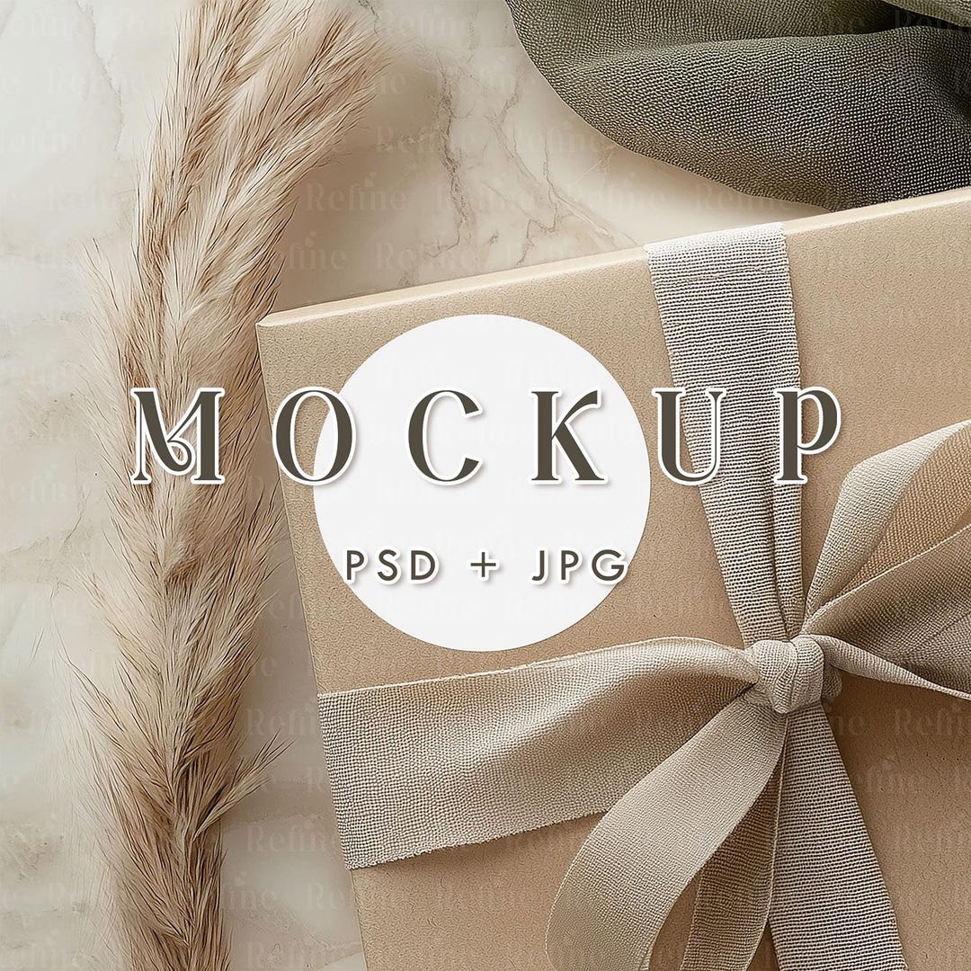 Round Sticker Mockup, Gift Label Mockup, Sticker Mock-up, Box Label ...