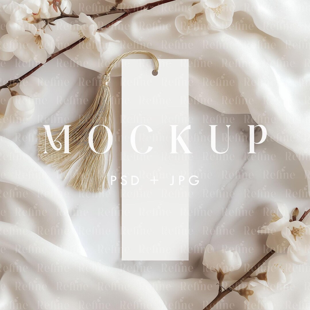 Bookmark Mockup, 2x6 Photo Strip Mockup, Wedding Bookmark Template ...