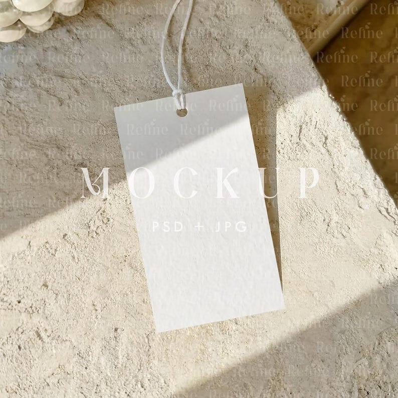 Minimal Tag Mockup PSD, Clothing Label Tag Mock Up, Hanging Paper Tag ...