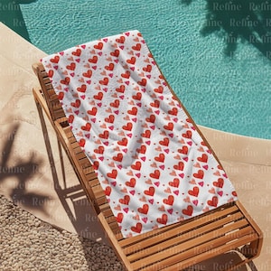 Beach Towel Mockup PSD, Blank Cotton Towel Template, Baby Textile ...