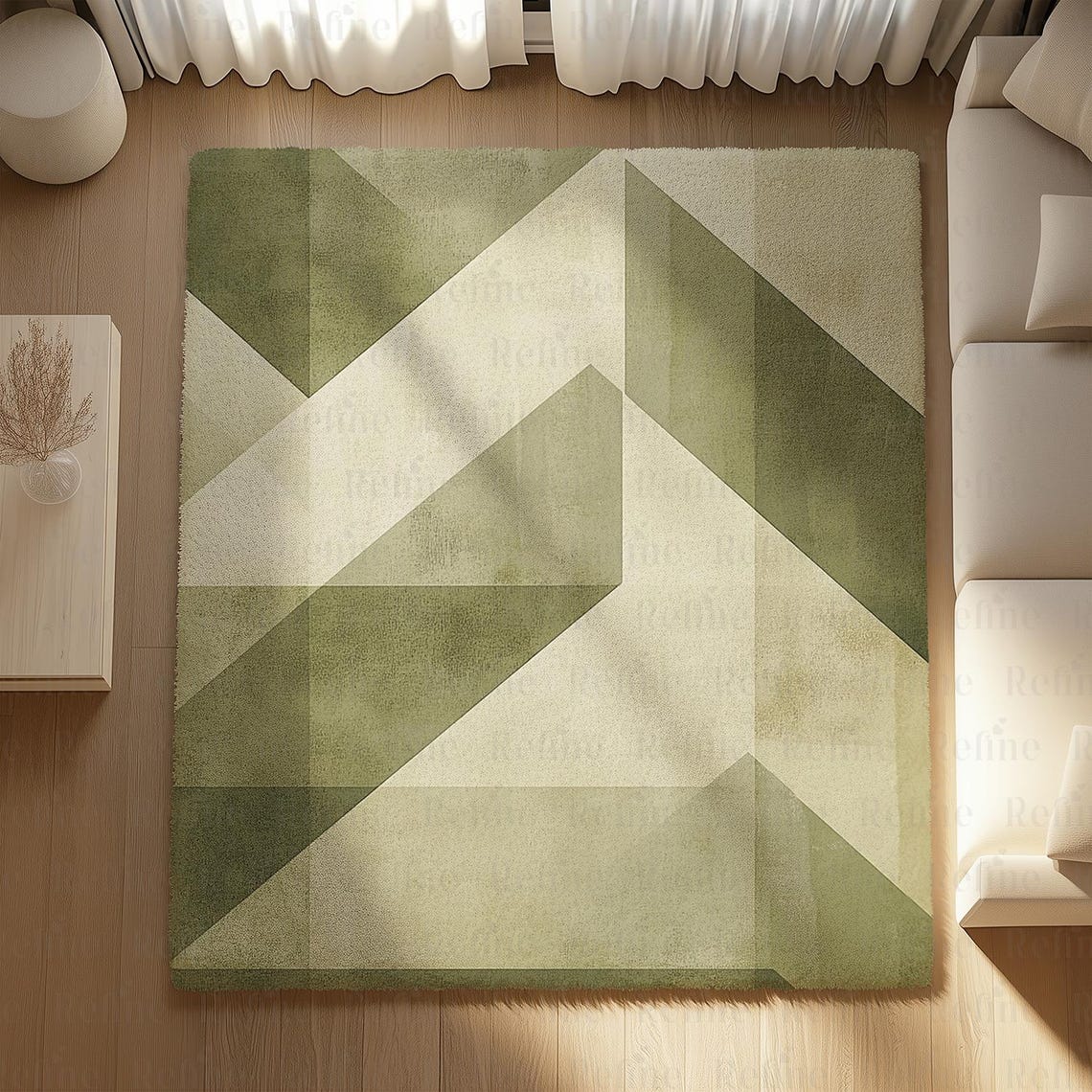 Square Rug Mockup PSD, Floor Carpet Mock Up, Living Room Mat Template ...
