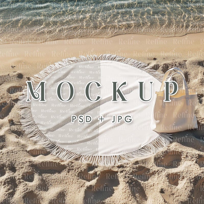 Round Beach Towel - Etsy