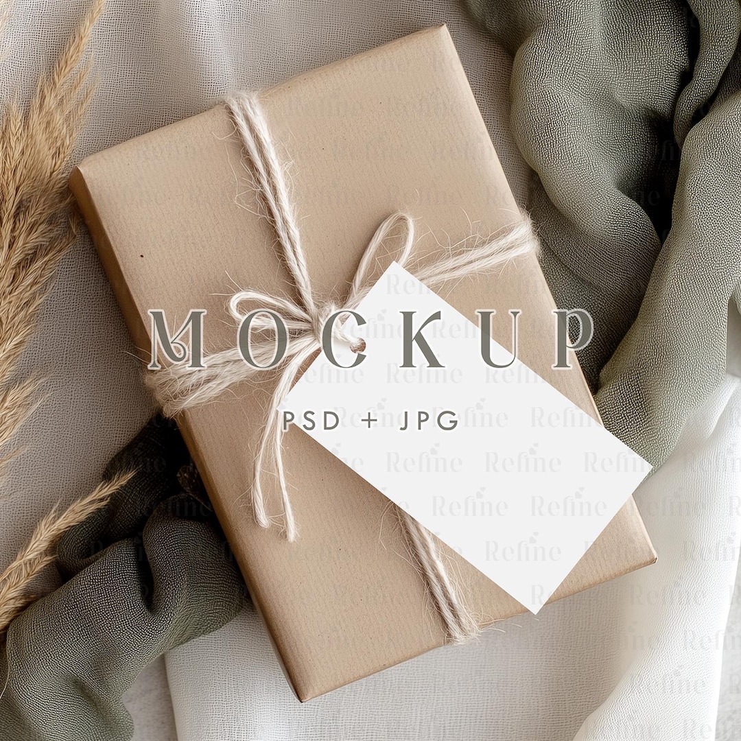 Favor Gift Tag Mockup, Box Tag Mockup, Party Tag Mockup, 2x3.5 Label ...