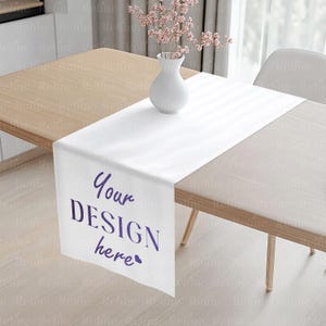 Table Runner Mockup, Textile Fabric Mockup, Table Cloth Mockup, Fabric ...