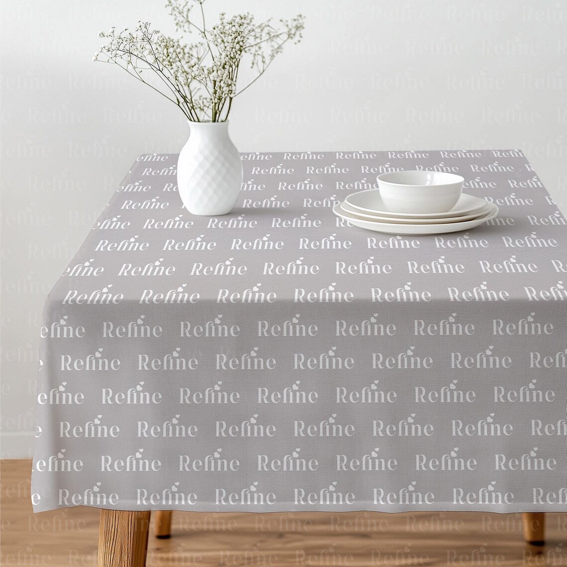 Tablecloth Mockup, Textile Fabric Mockup PSD, Kitchen Table Mockup ...