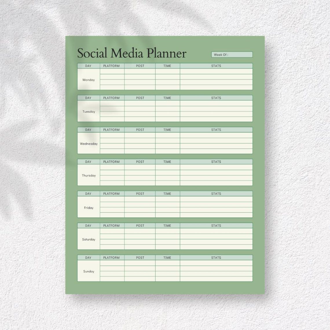 Social Media Planner | Content Scheduler | Marketing Agenda | Business ...