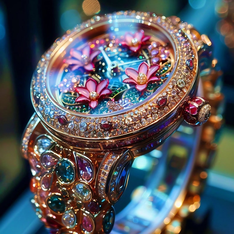Jardin De Fleurs (garden of Flowers) - Luxury Wristwatch Concept Art - Etsy