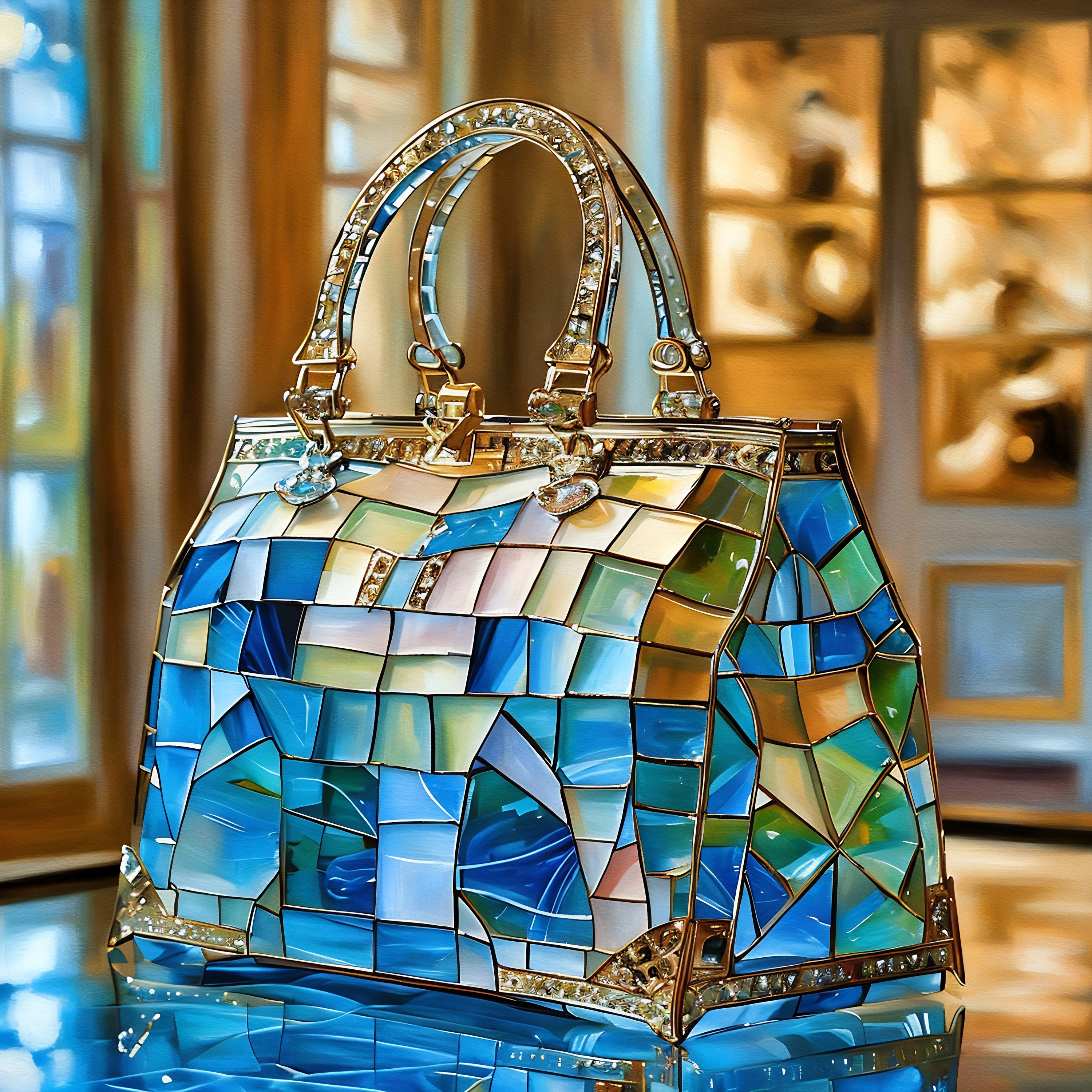 The Silver Collection Stained Glass Designer Handbag Concept Art - Etsy