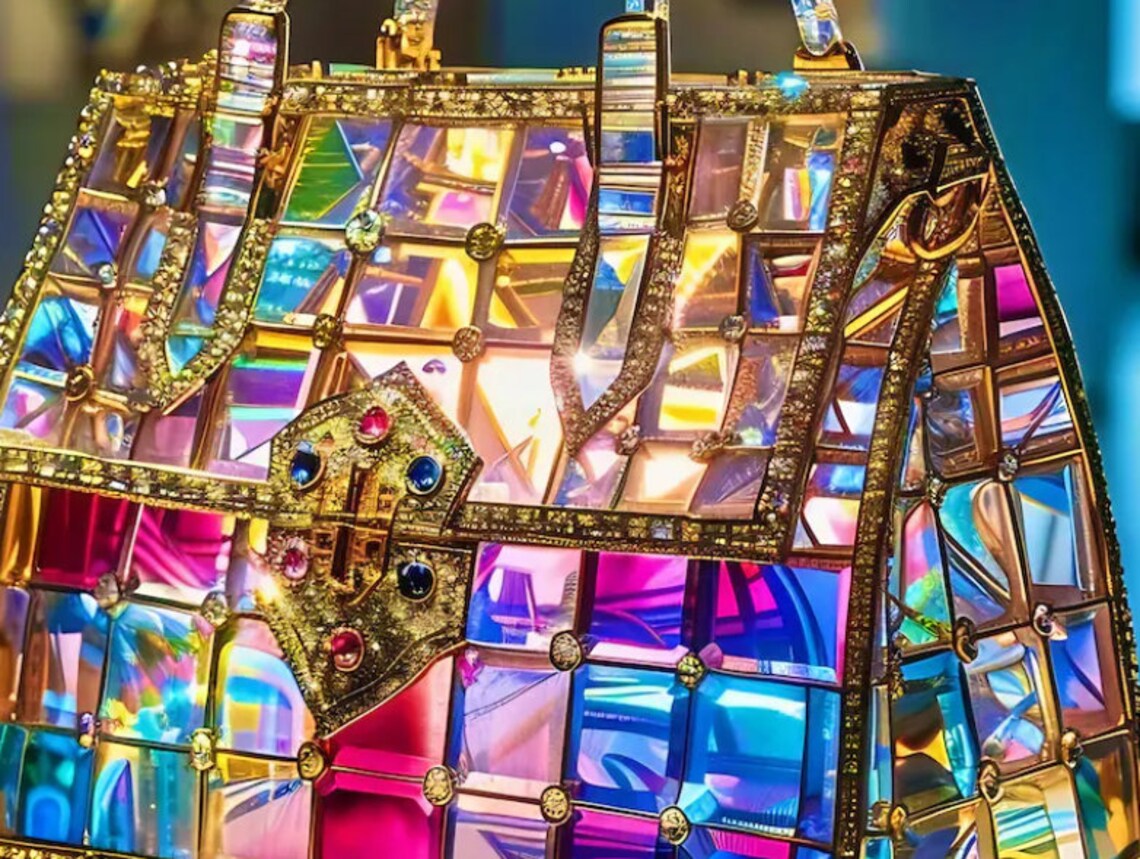 Spectra Lux - Stained Glass Masterpiece Handbag - Digital Concept Art ...