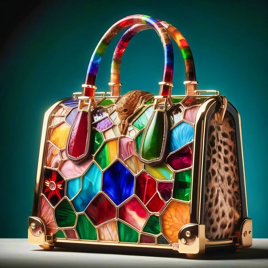 Leopard Luxe Kaleidoscope: Designer Handbag Fashion Prototype - Etsy