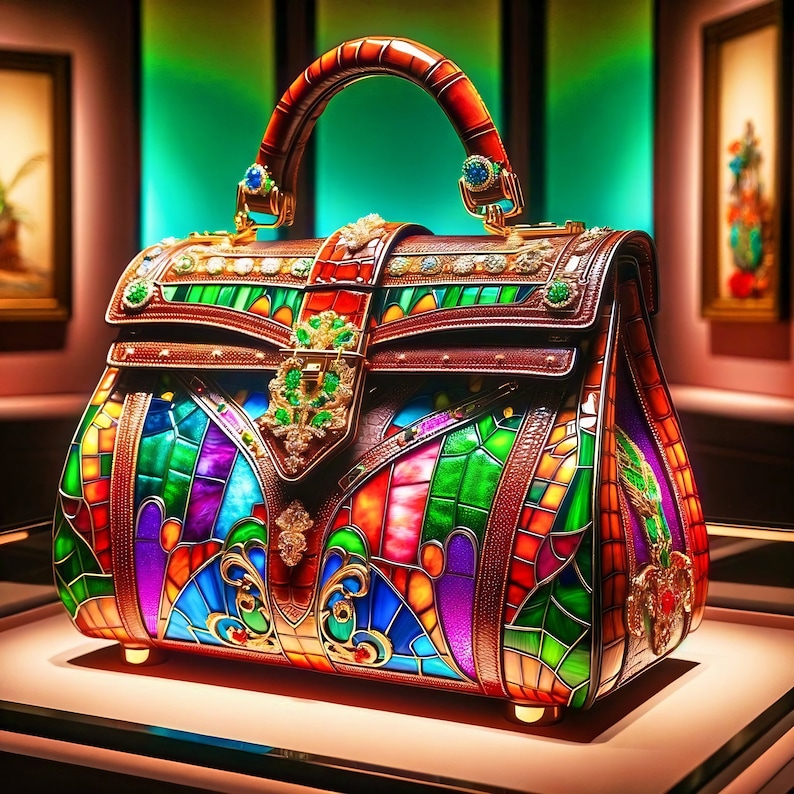 Jeweled Arcanum Aestas: Stained Glass Handbag Concept Art - Etsy