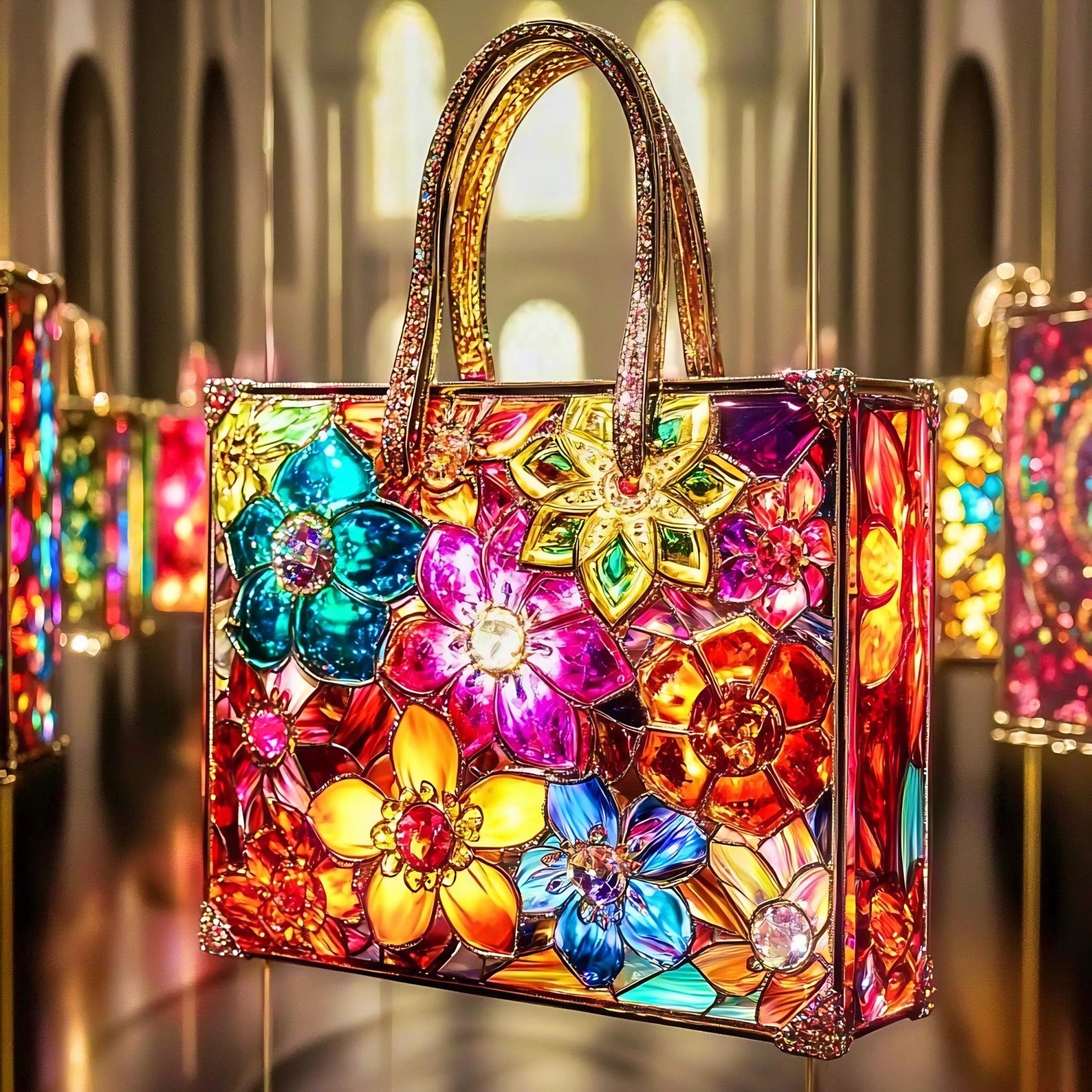 Prismatic Blooms: A Symphony of Light and Luxury in Stained Glass ...