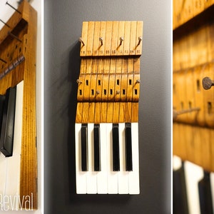 Rustic Vintage Key Holder: Handcrafted From Recycled Piano Keys Eco ...