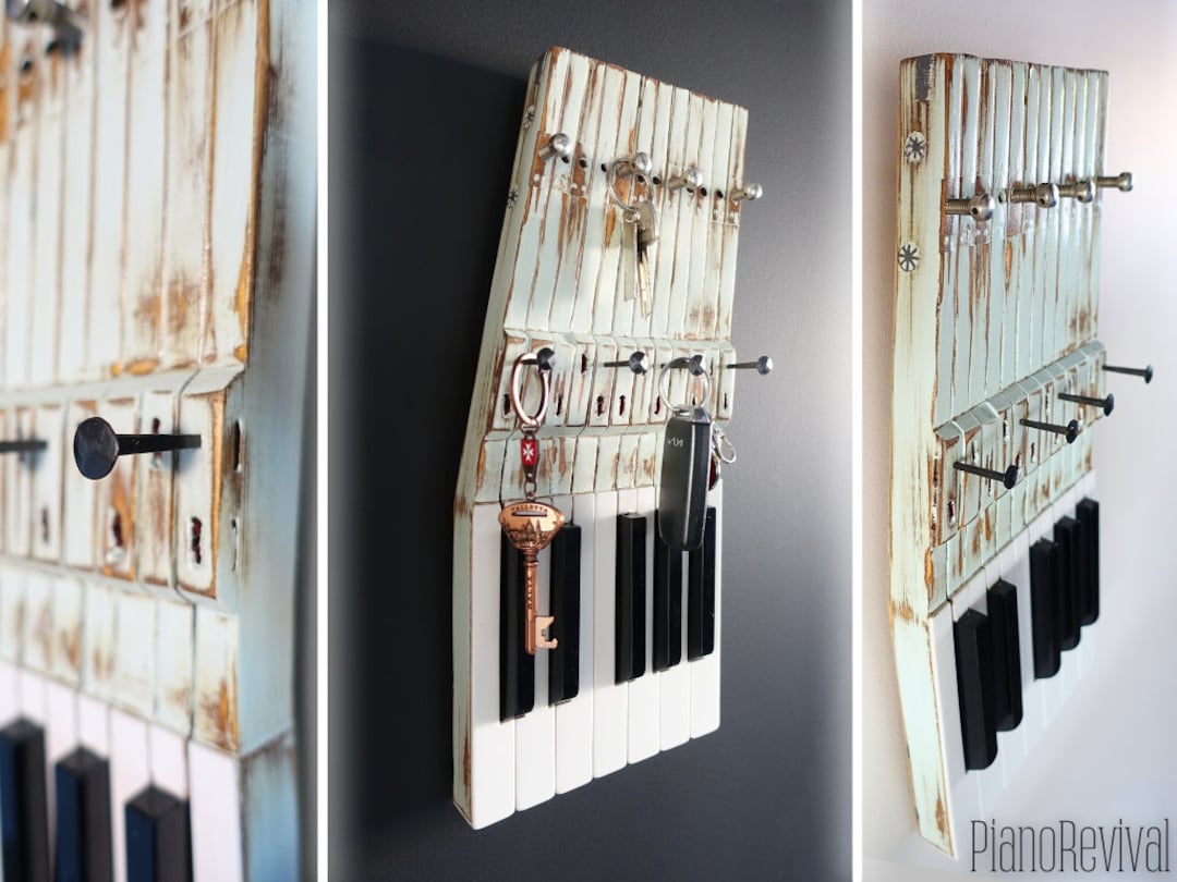 Recycled Piano Key Holder - Handmade Eco-friendly Music-inspired ...