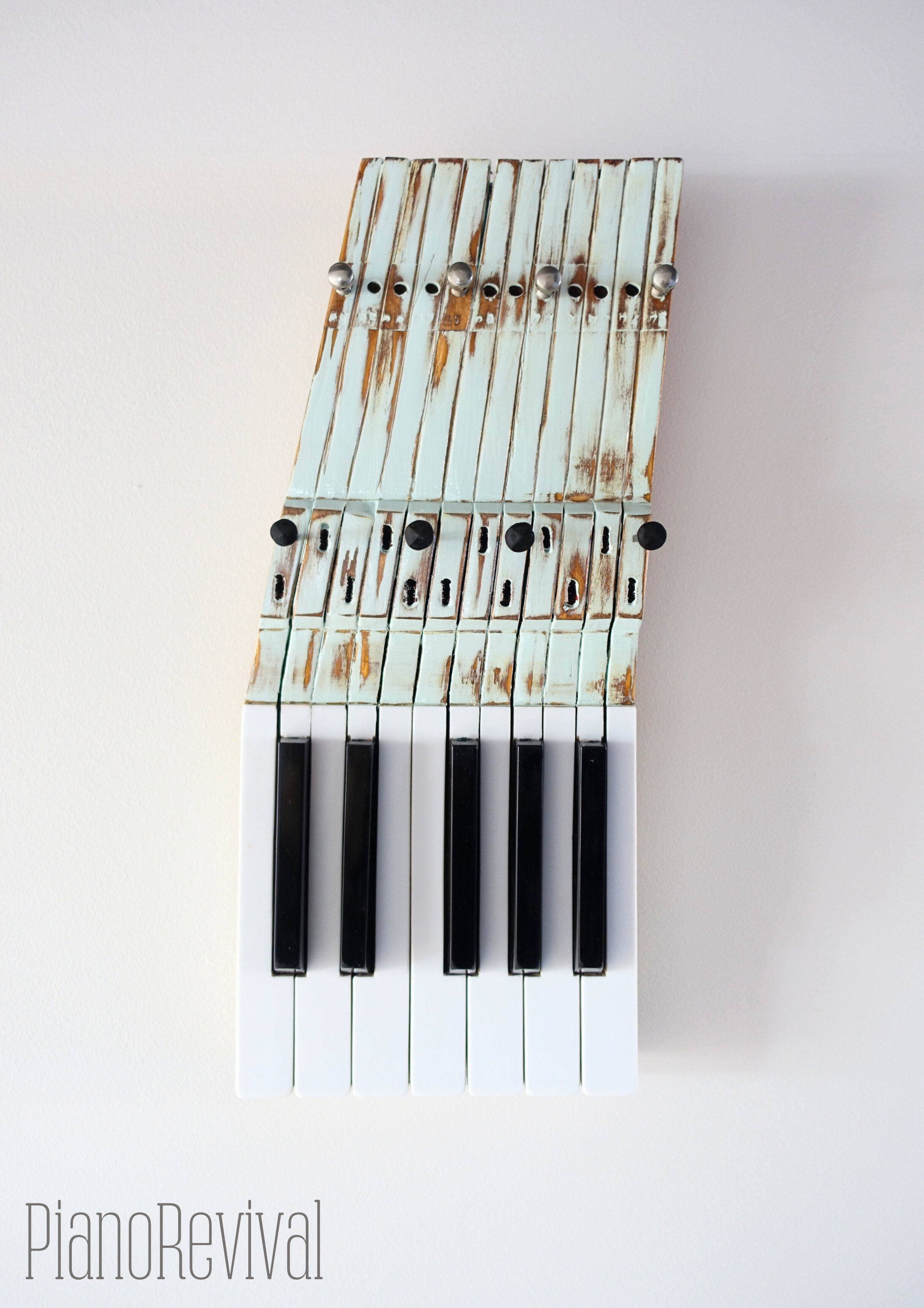 Recycled Piano Key Holder - Handmade Eco-friendly Music-inspired ...