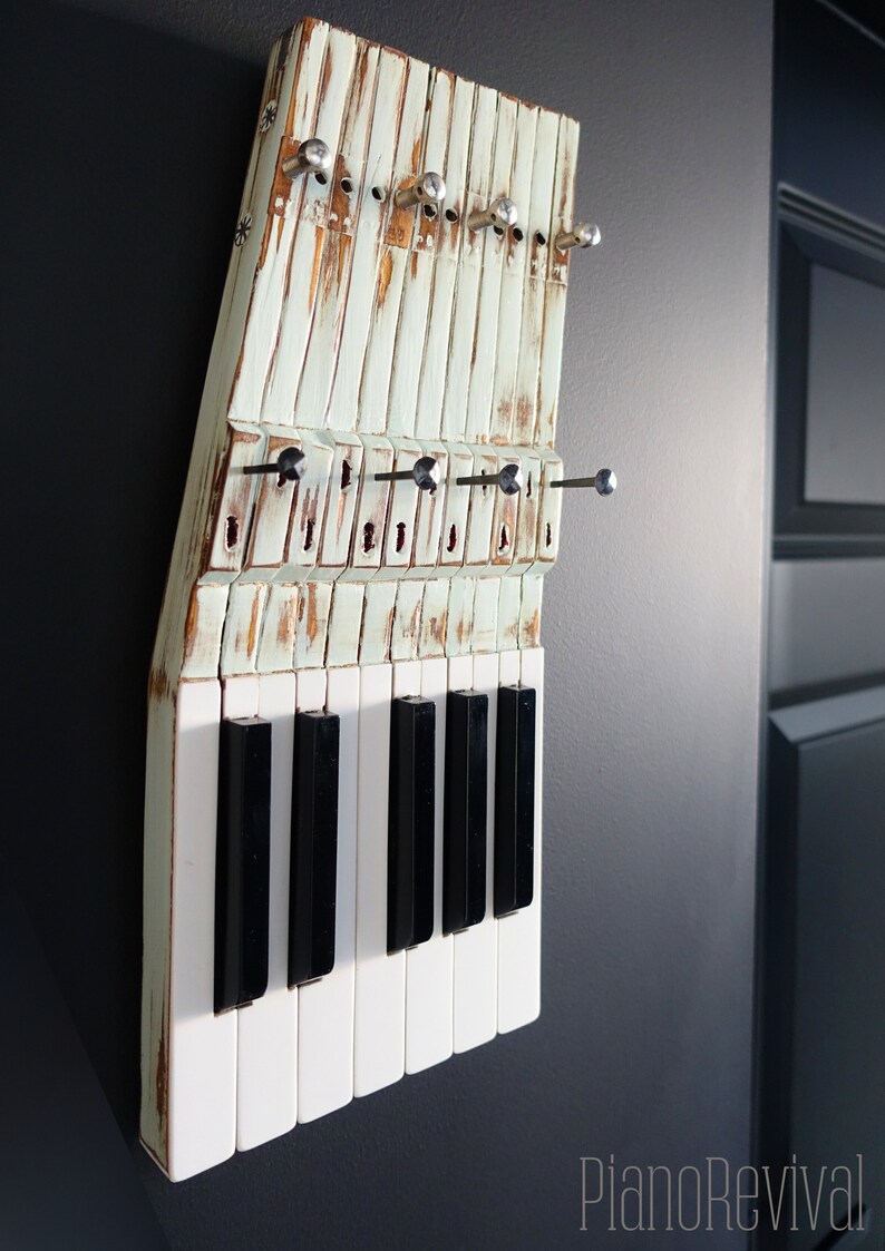 Recycled Piano Key Holder - Handmade Eco-friendly Music-inspired ...