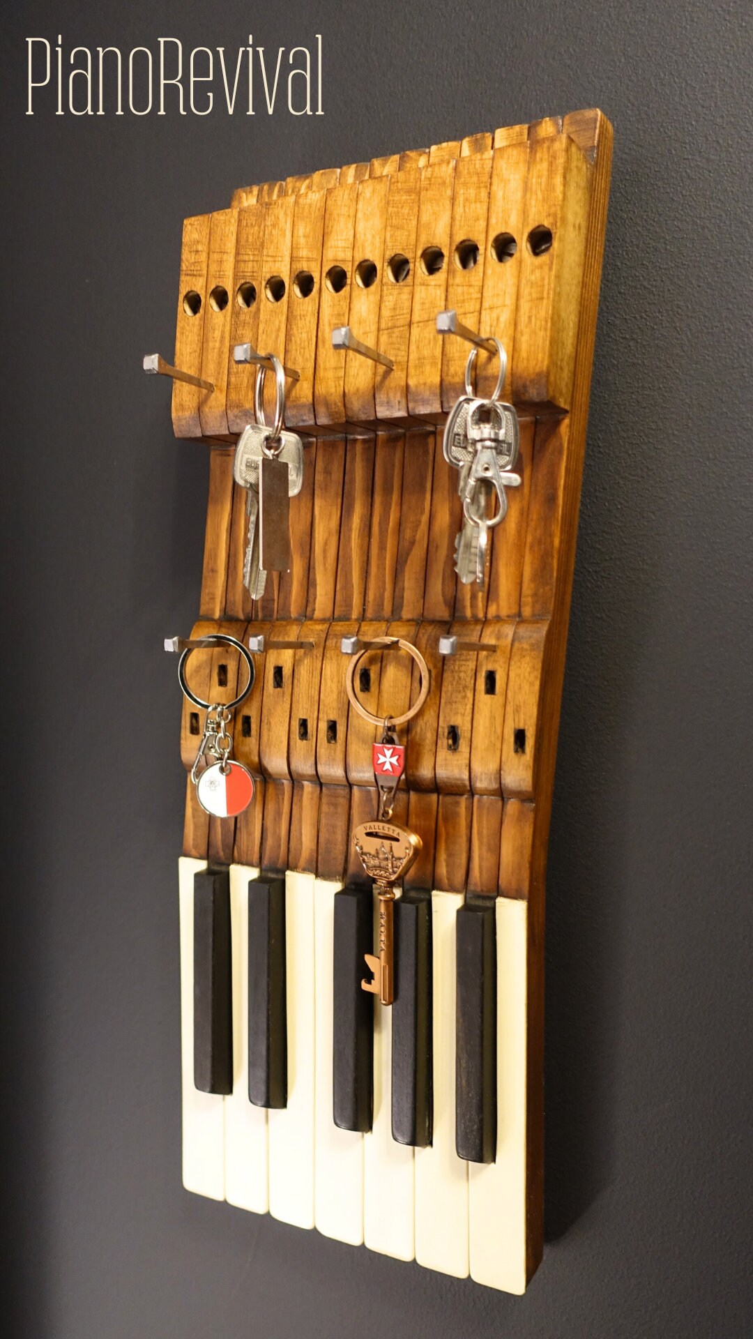 Handmade Recycled Piano Key Holder Eco-friendly Music-inspired ...