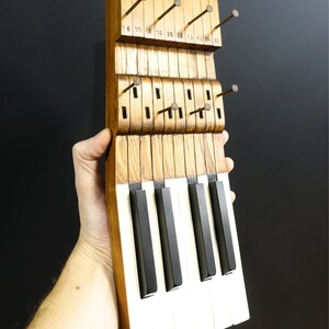 Rustic Vintage Key Holder: Handcrafted From Recycled Piano Keys Eco ...