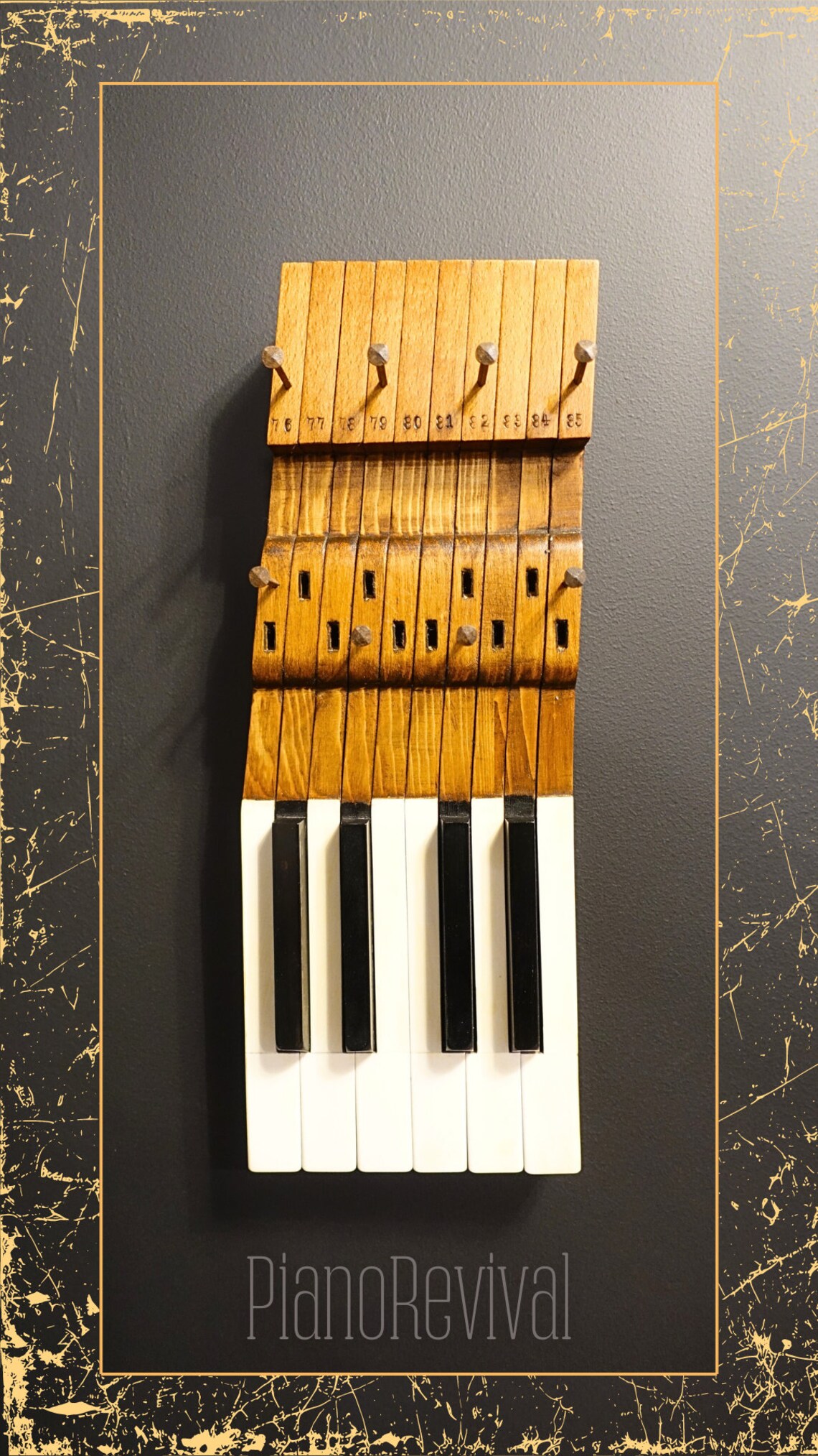 Rustic Vintage Key Holder: Handcrafted From Recycled Piano Keys Eco ...