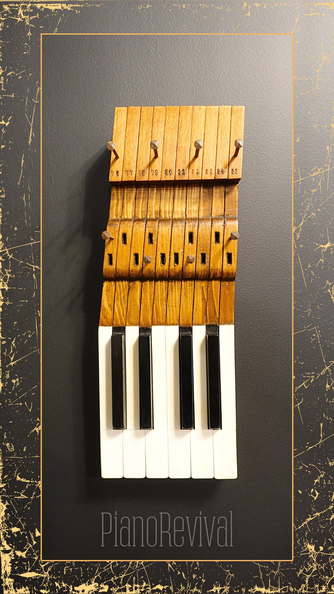 Rustic Vintage Key Holder: Handcrafted From Recycled Piano Keys Eco ...
