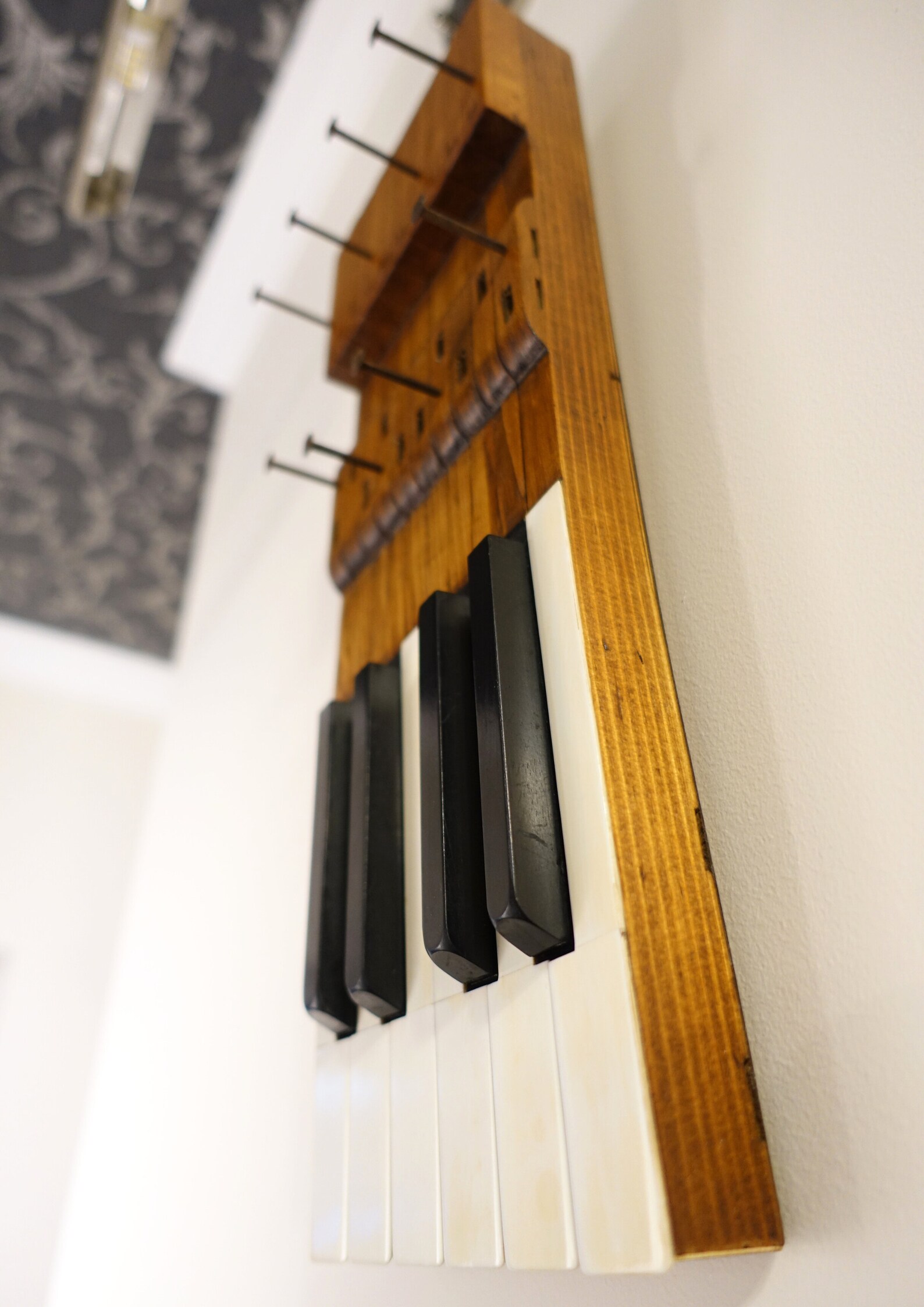 Rustic Vintage Key Holder: Handcrafted From Recycled Piano Keys Eco ...