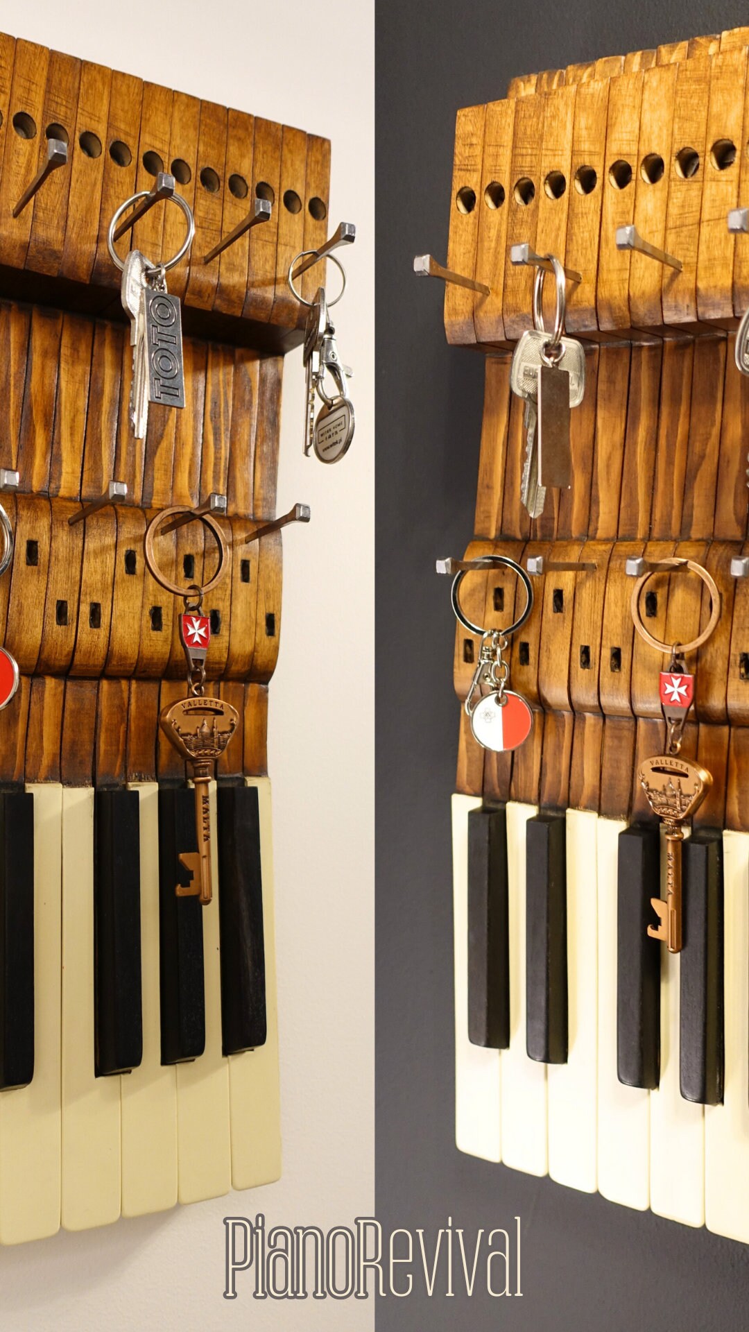 Handmade Recycled Piano Key Holder Eco-friendly Music-inspired ...