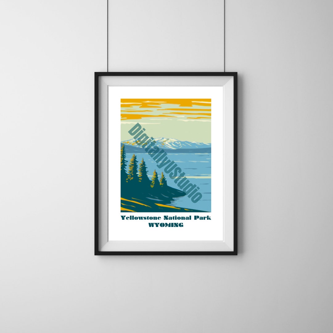 Yellowstone Wall Art Yellowstone Wall Decor Nature Wall Art Yellowstone ...