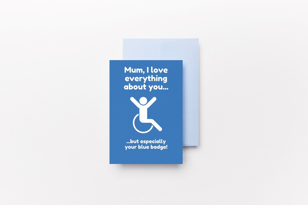 Cheeky Disabled Parking Spot Greeting Card for Mum - Blue Badge ...