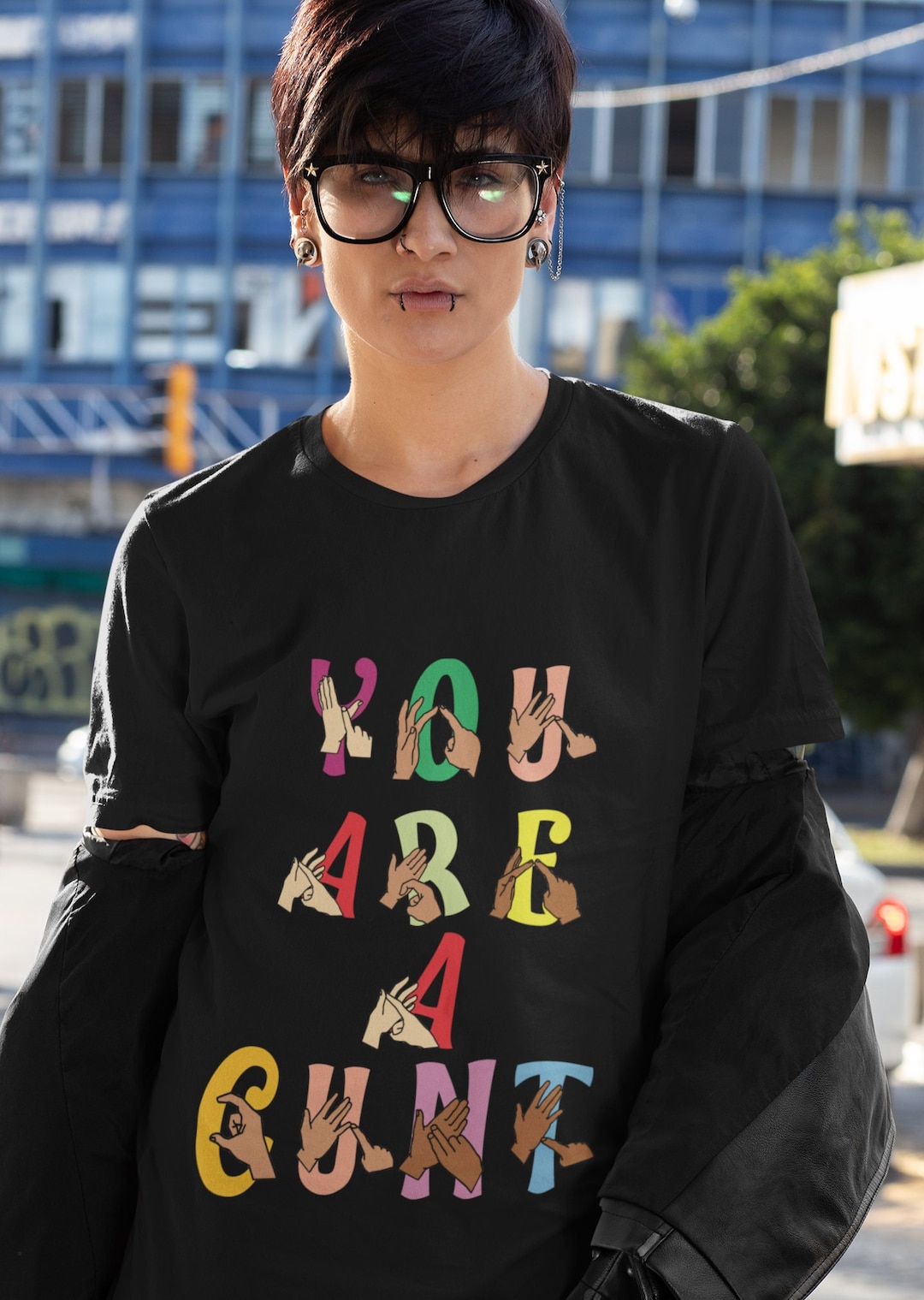 Funny Rude BSL T-shirt for Sign Language Lovers - You Are A Cunt - Etsy