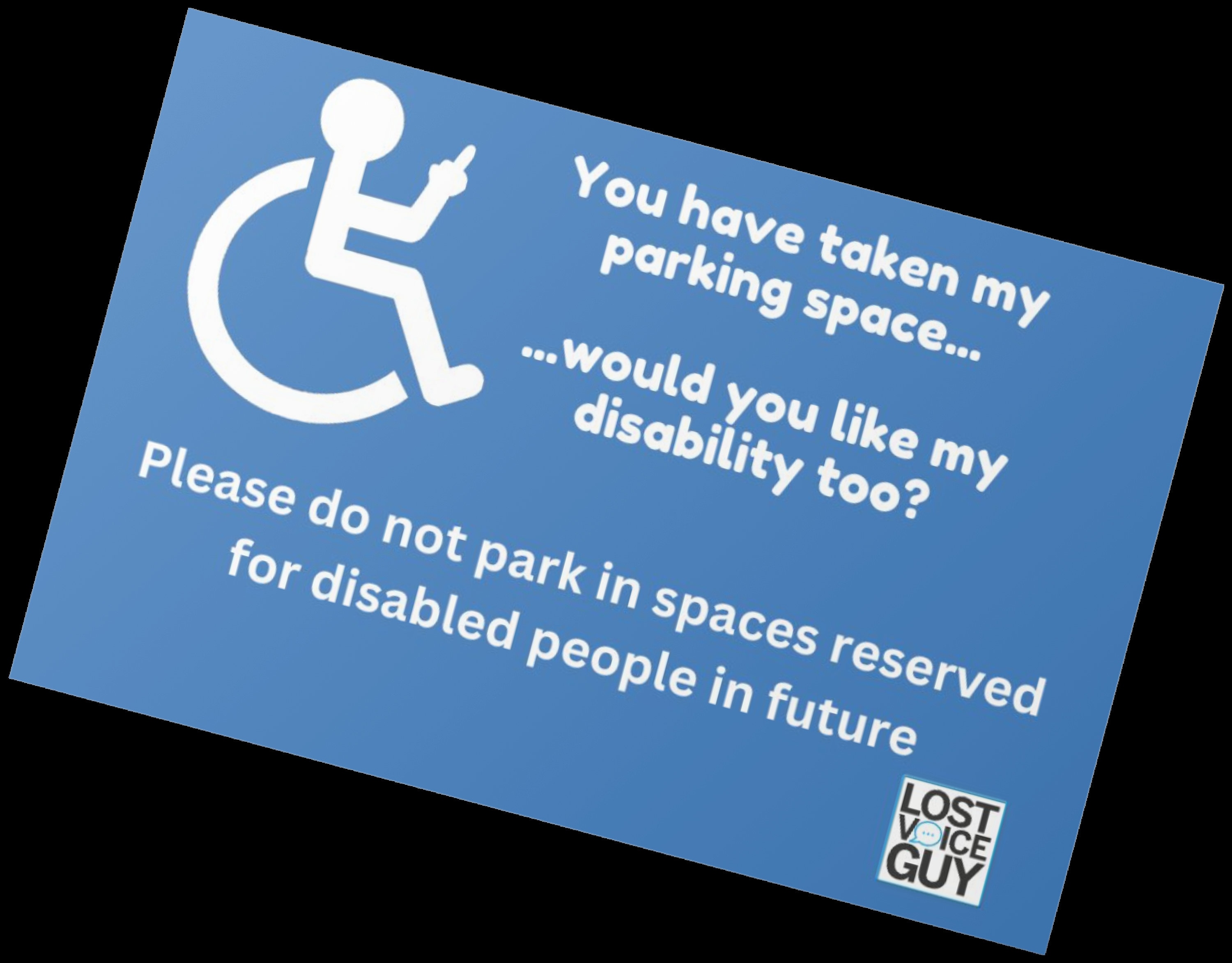 Unique You've Taken My Parking Space Disabled Parking Postcard ...