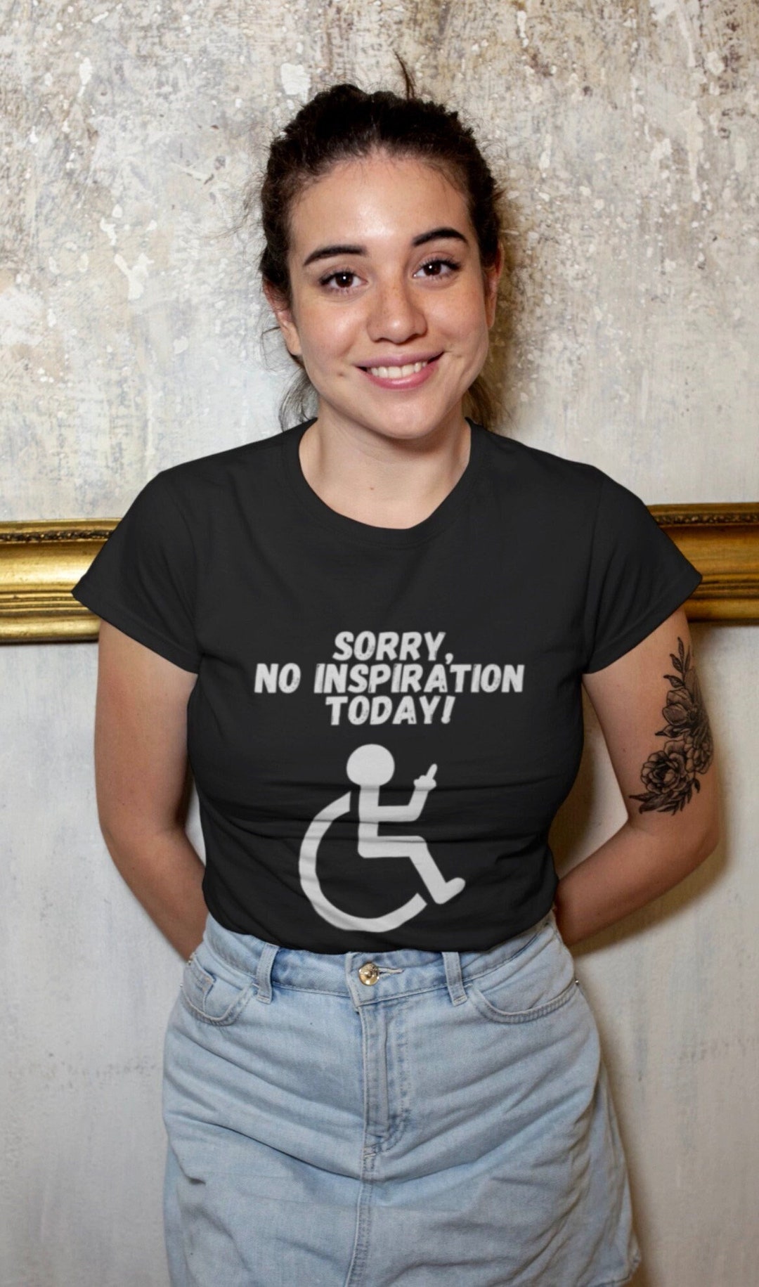 Sarcastic Disability Inspiration T-shirt - Funny Disability Awareness ...