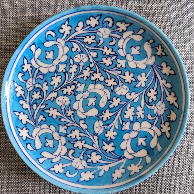Decorative Blue Pottery Plates - Etsy