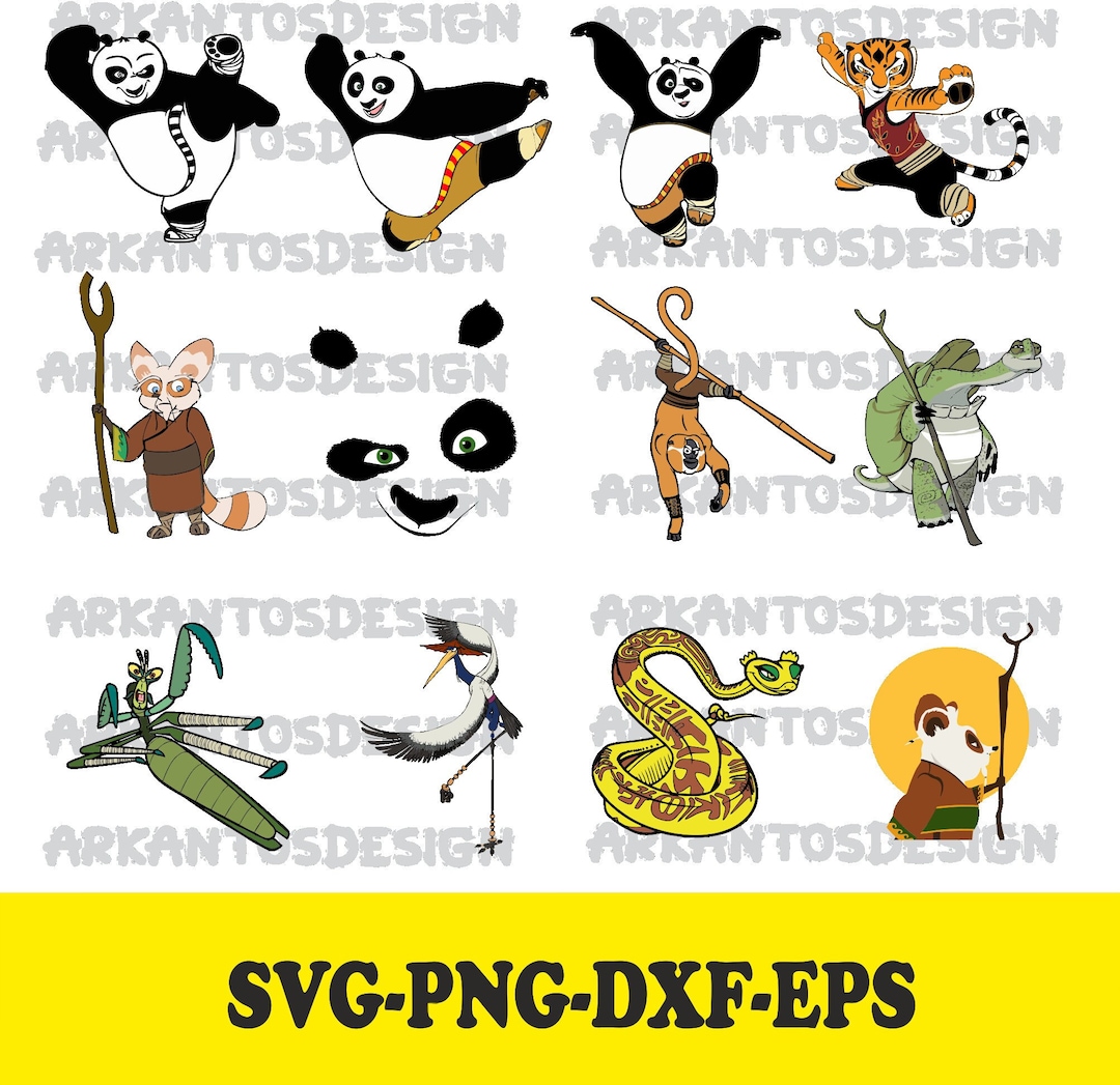 Kung Fu Panda Bundle / Kung Fu Panda Clip Art / Kung Fu Panda Birthday ...