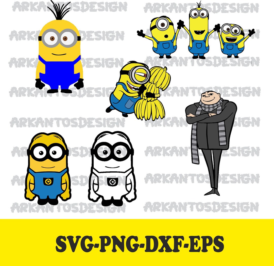 Minions Svg Bundle / Minion Svg for Craft Machines / Sillhouette ...