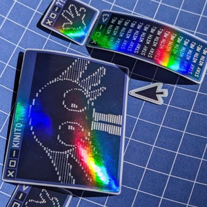 Kinitopet Kinito Window Ascii Art Webcore Holographic Vinyl Sticker Set ...