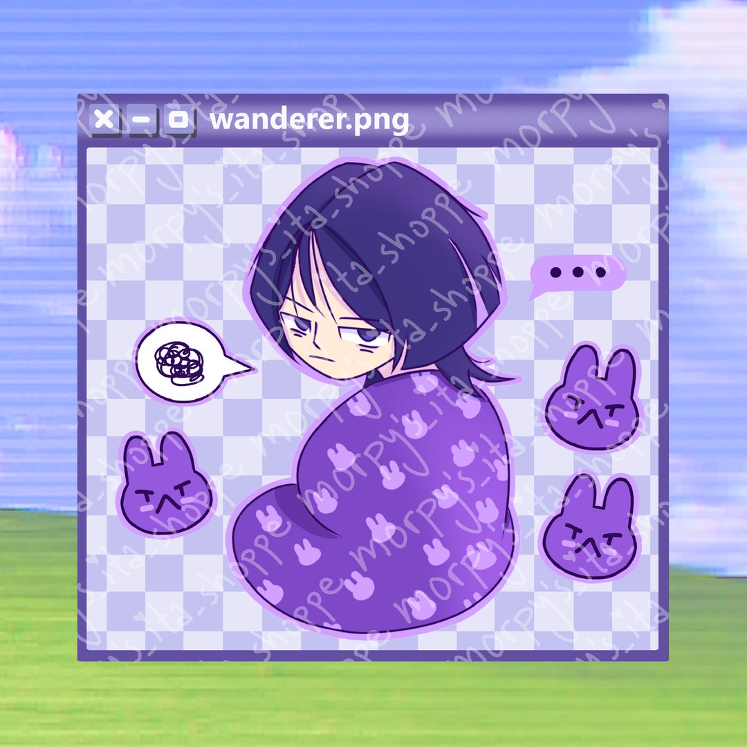 Genshin Impact Wanderer Scaramouche Webcore Sparkly Vinyl Sticker Sheet ...