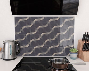 Glass Stove Backsplash, Kitchen Splashback Wall Panel Behind Cooker and ...