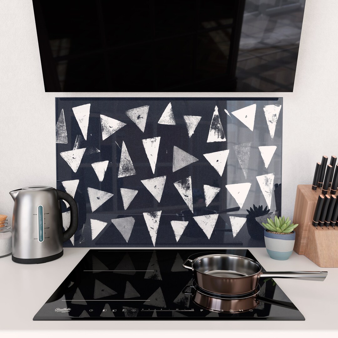 Triangle Pattern Stove Backsplash, Kitchen Splashback Wall Panel Behind ...